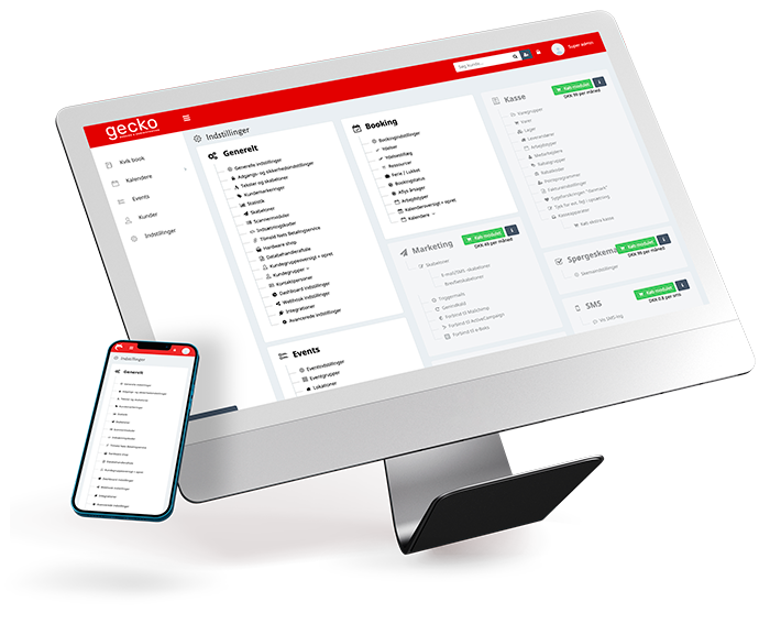 Online booking system | Bestil gratis demo | GECKO Booking